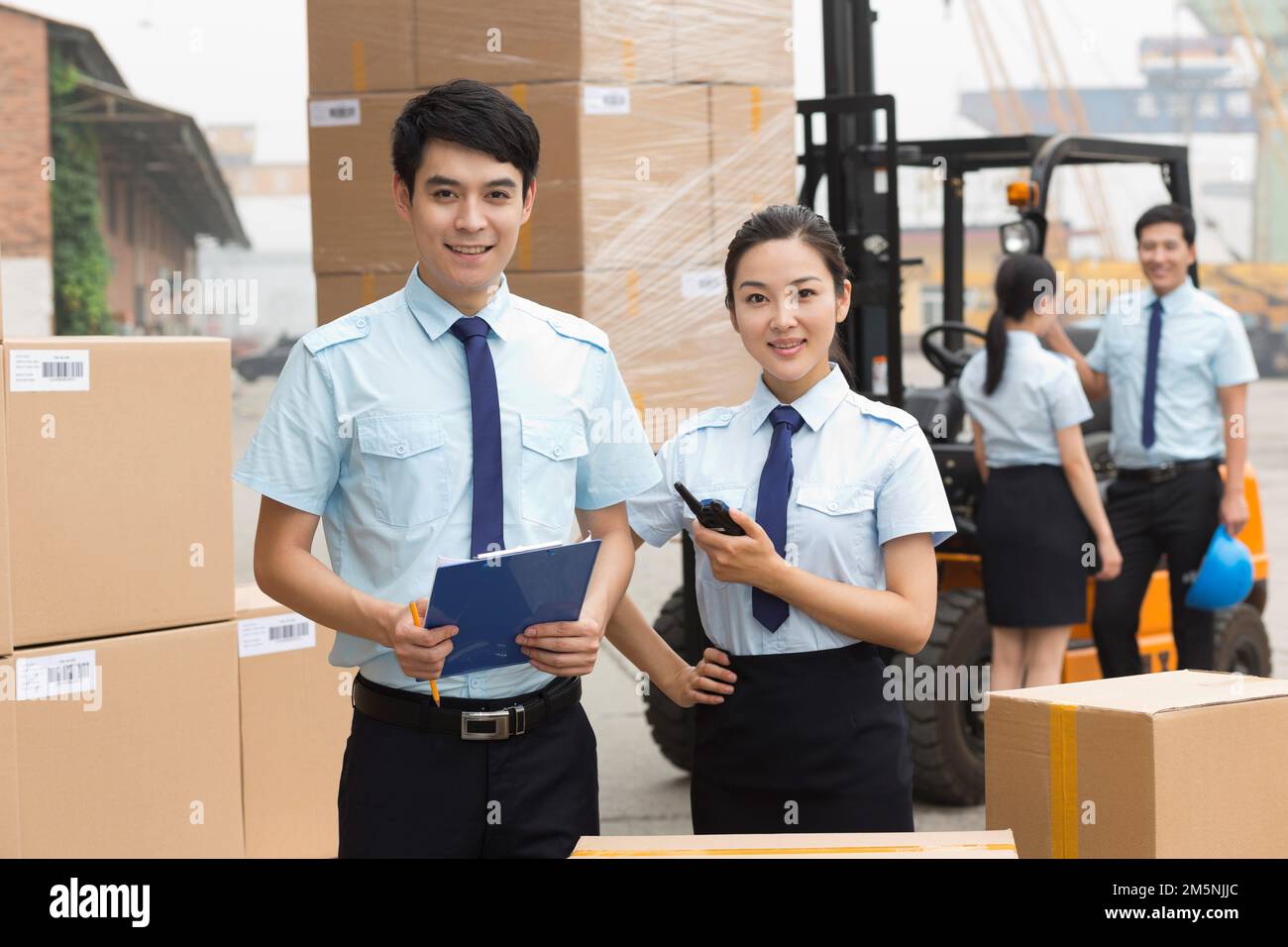 Logistics warehouse management team Stock Photo - Alamy