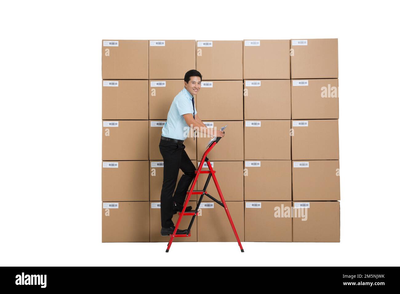 Logistics warehouse staff to check the goods Stock Photo - Alamy