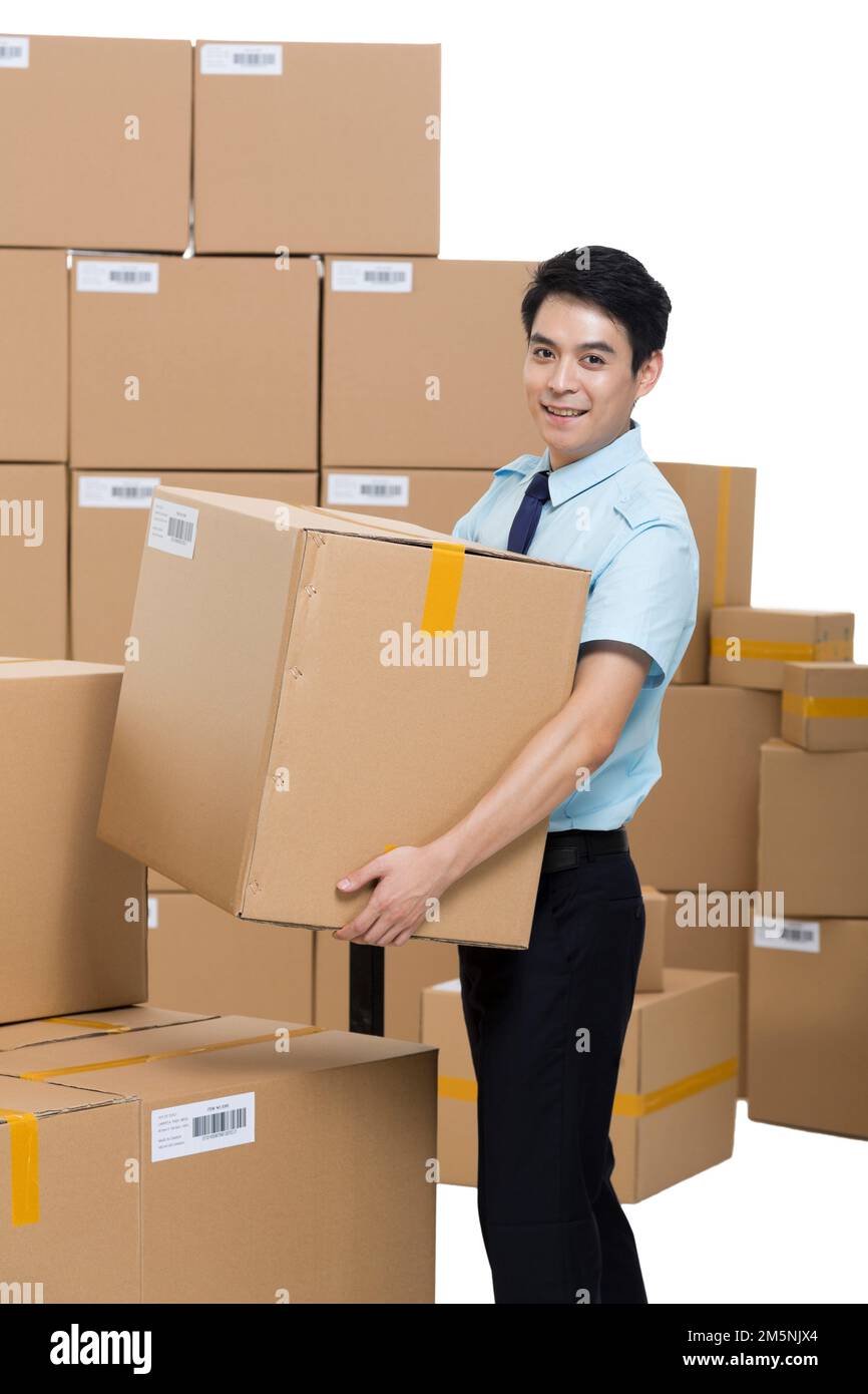 Freight logistics warehouse staff Stock Photo - Alamy