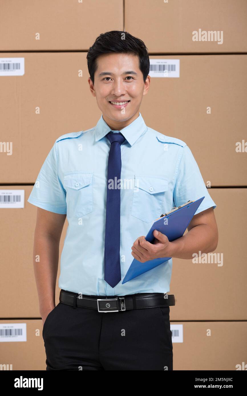 Logistics warehouse staff Stock Photo - Alamy