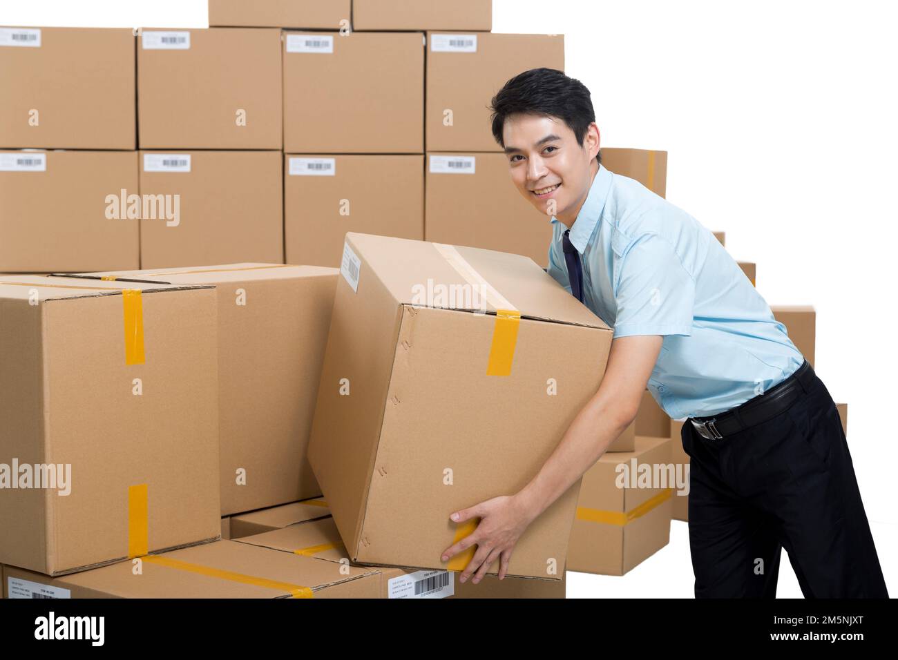 Freight logistics warehouse staff Stock Photo - Alamy