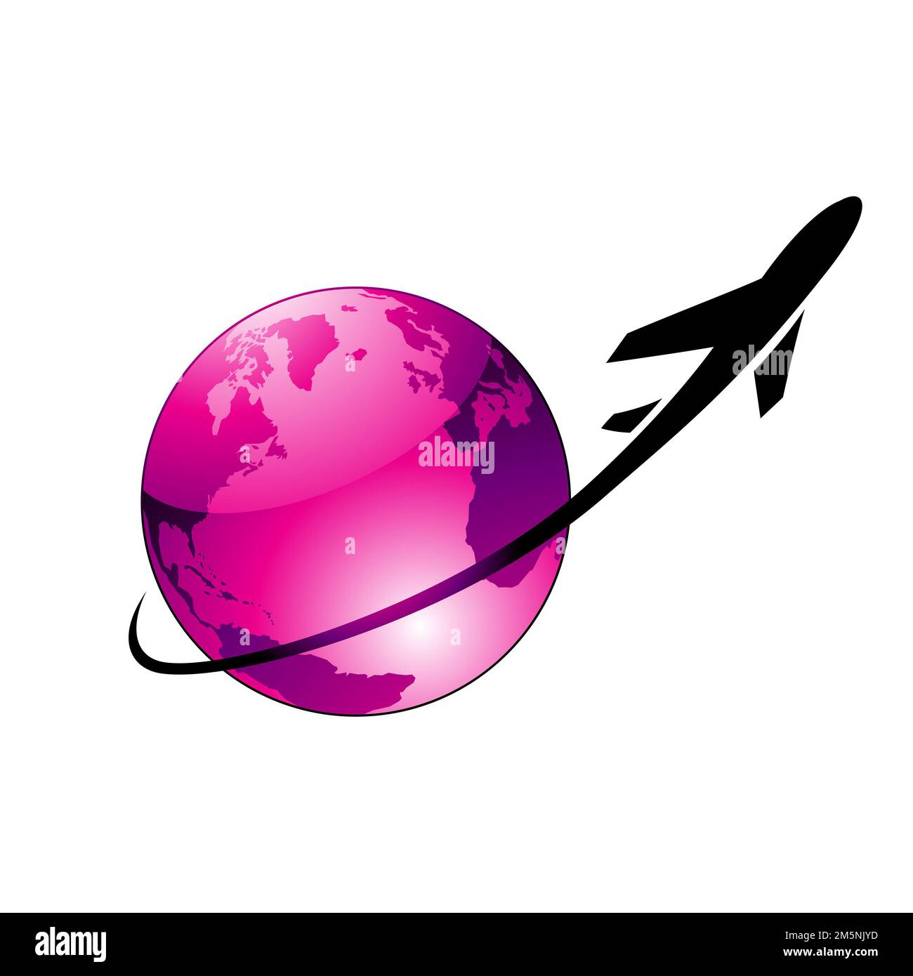 Magenta world map Cut Out Stock Images & Pictures - Alamy