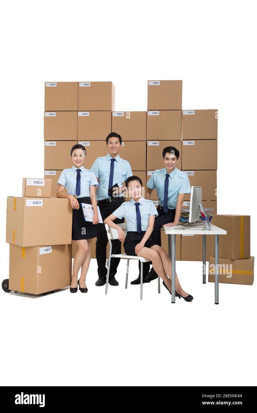 Logistics warehouse staff Stock Photo - Alamy