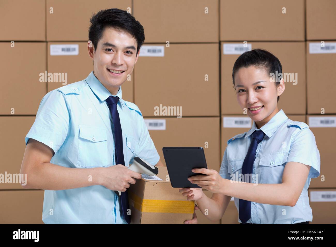 Logistics warehouse staff Stock Photo - Alamy