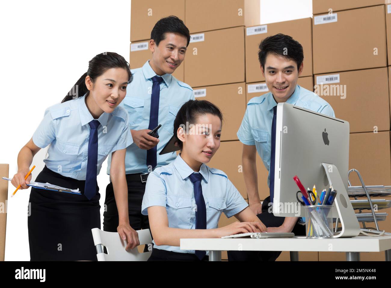 Logistics warehouse staff Stock Photo - Alamy
