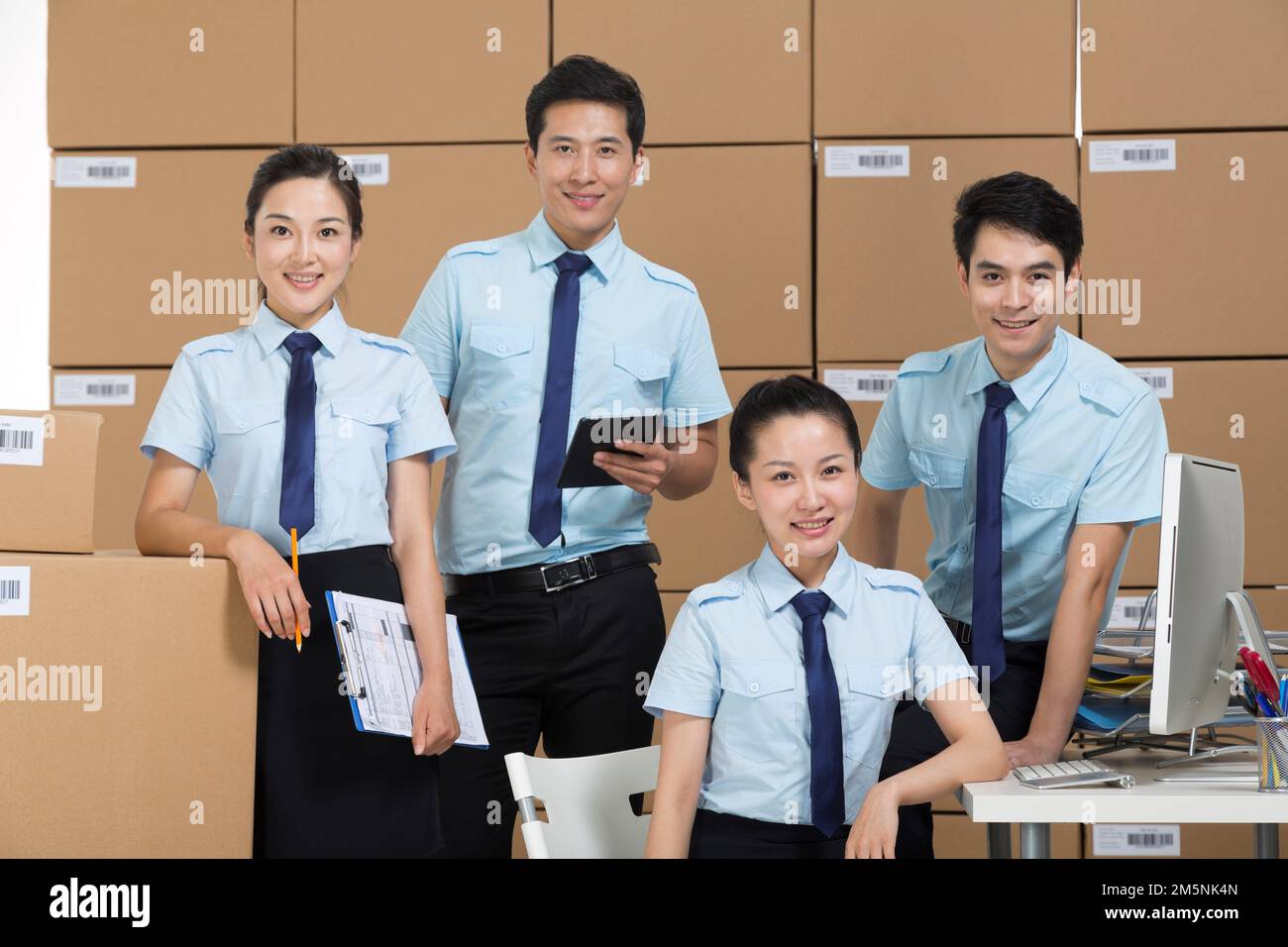 Logistics warehouse staff Stock Photo - Alamy