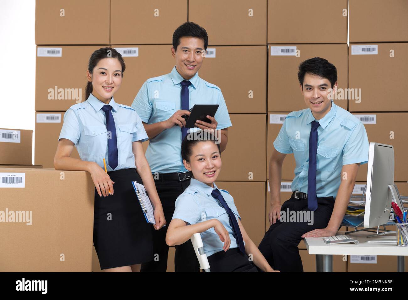 Logistics warehouse staff Stock Photo - Alamy