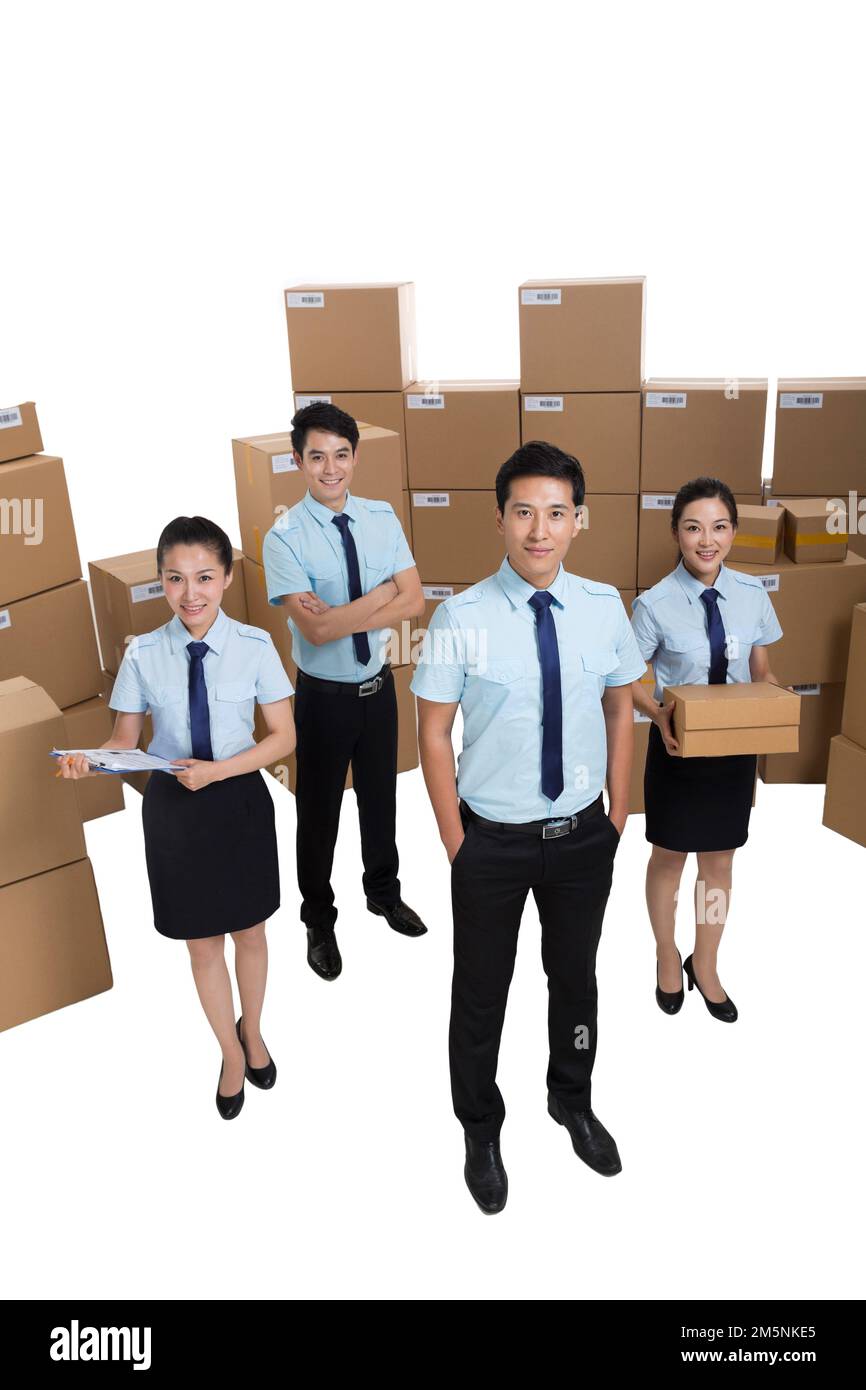Logistics warehouse staff Stock Photo - Alamy
