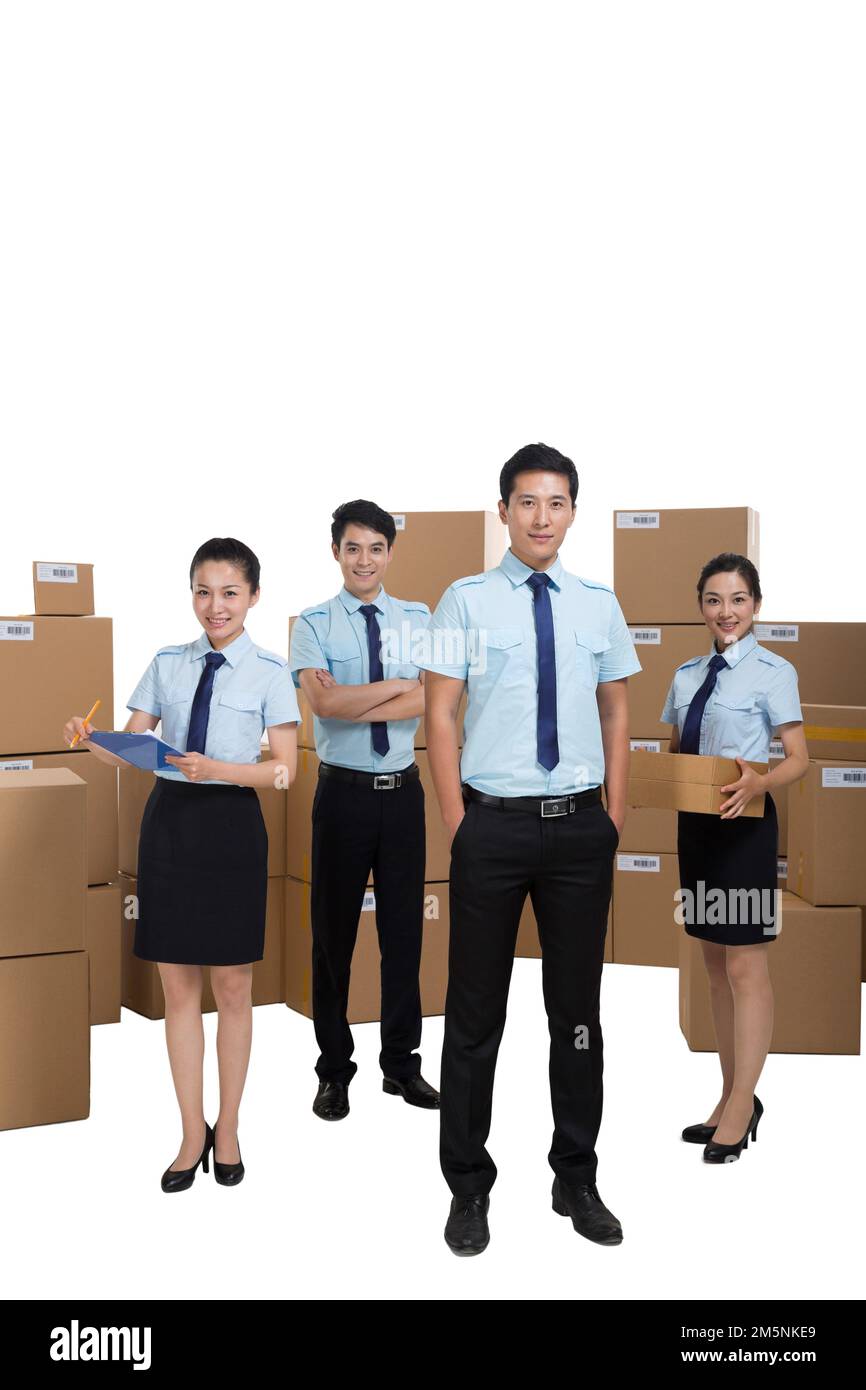 Logistics warehouse staff Stock Photo - Alamy
