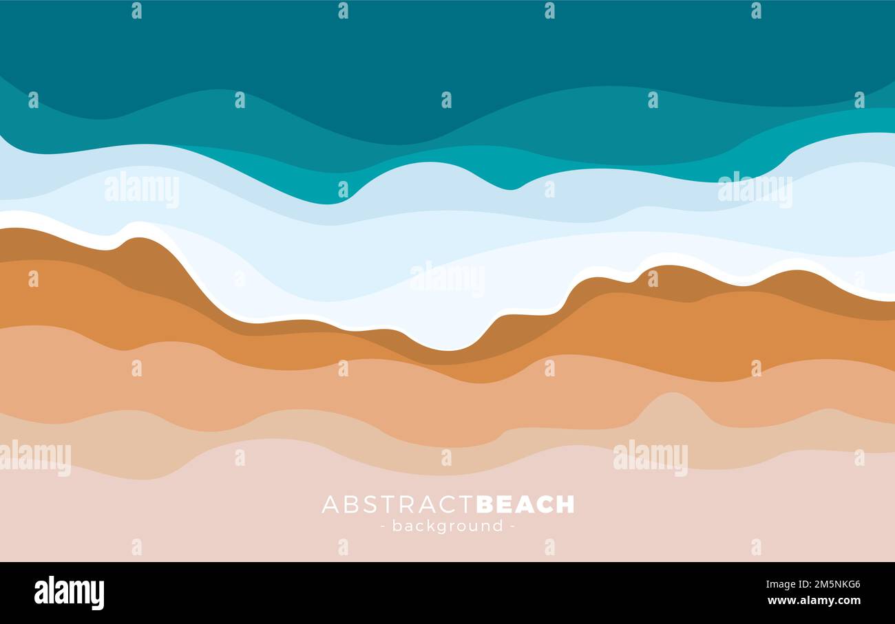 Ocean view minimalist background in positive and calm blue colours ...