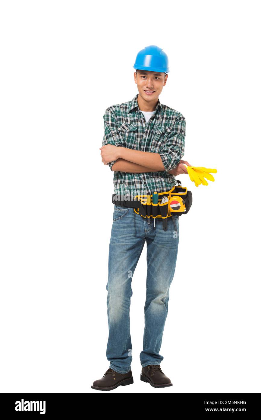 Young construction workers Stock Photo - Alamy