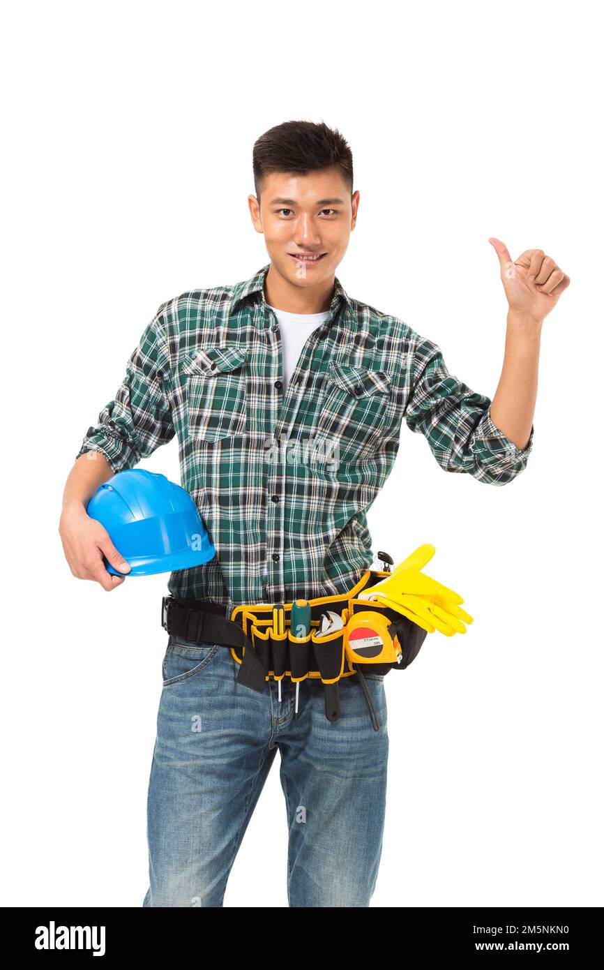 Young construction workers Stock Photo - Alamy
