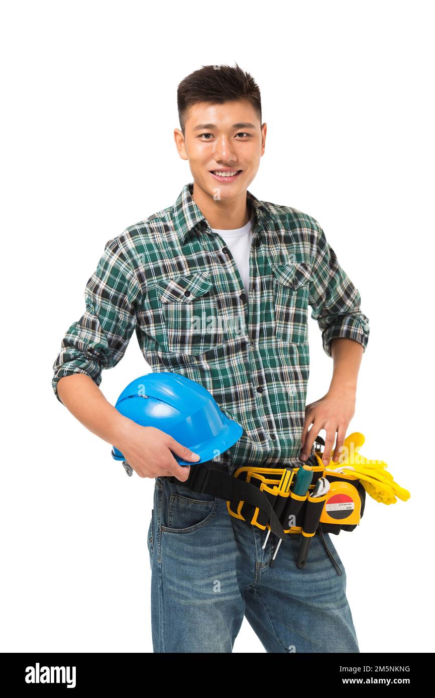 Young construction workers Stock Photo - Alamy