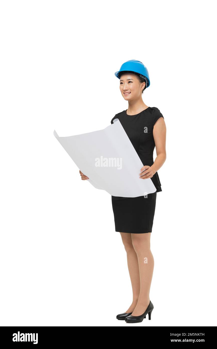Smiling professional female architect Cut Out Stock Images & Pictures ...