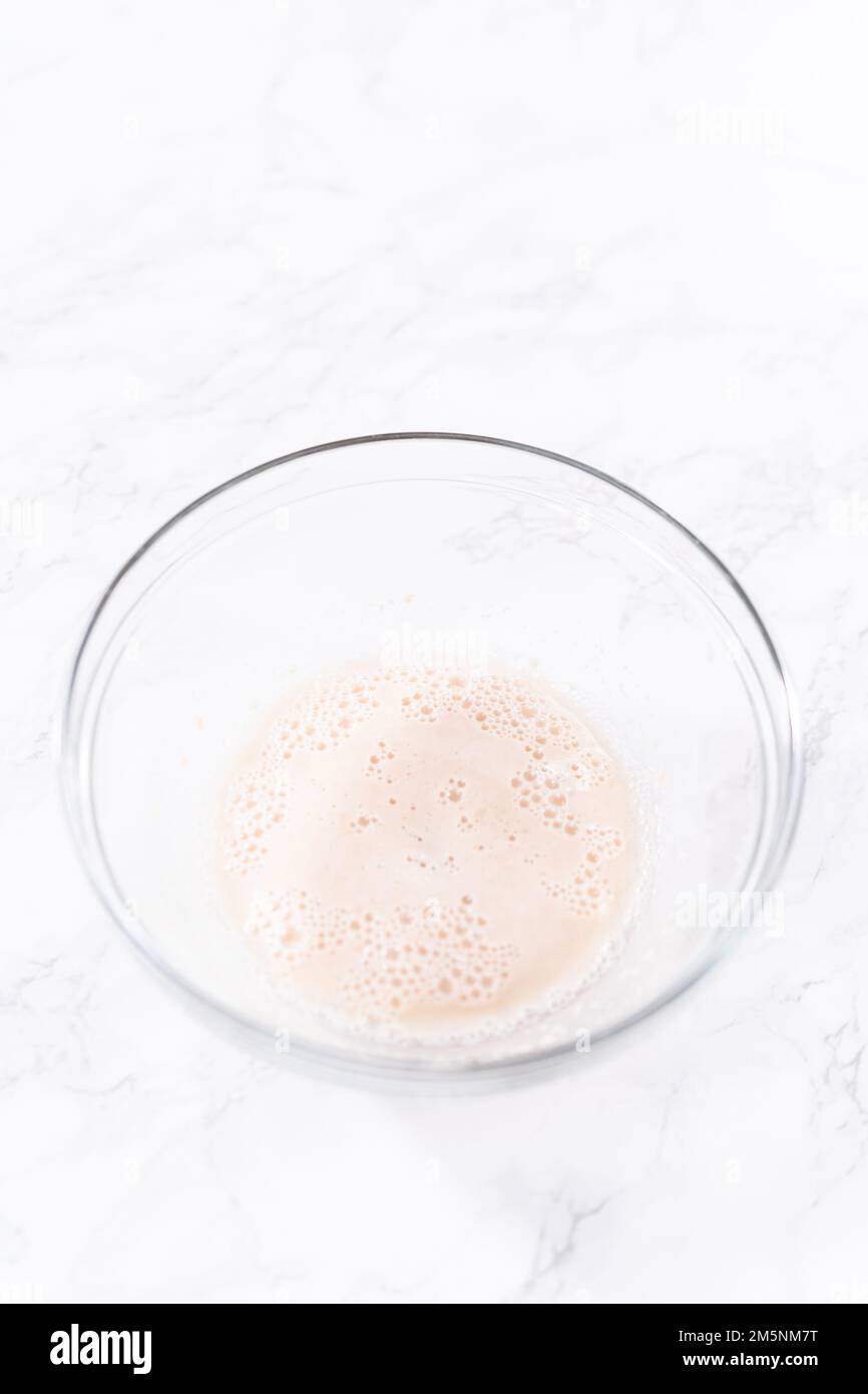 Activating dry yeast Stock Photo - Alamy