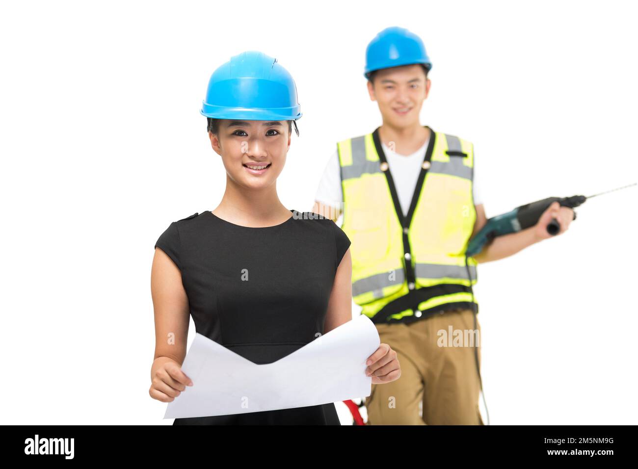 Female building designers and construction personnel Stock Photo - Alamy
