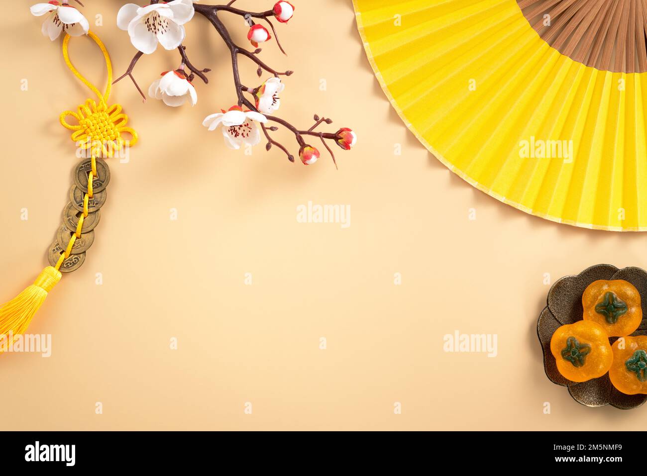 Design concept of Chinese lunar new year background copy space with ...