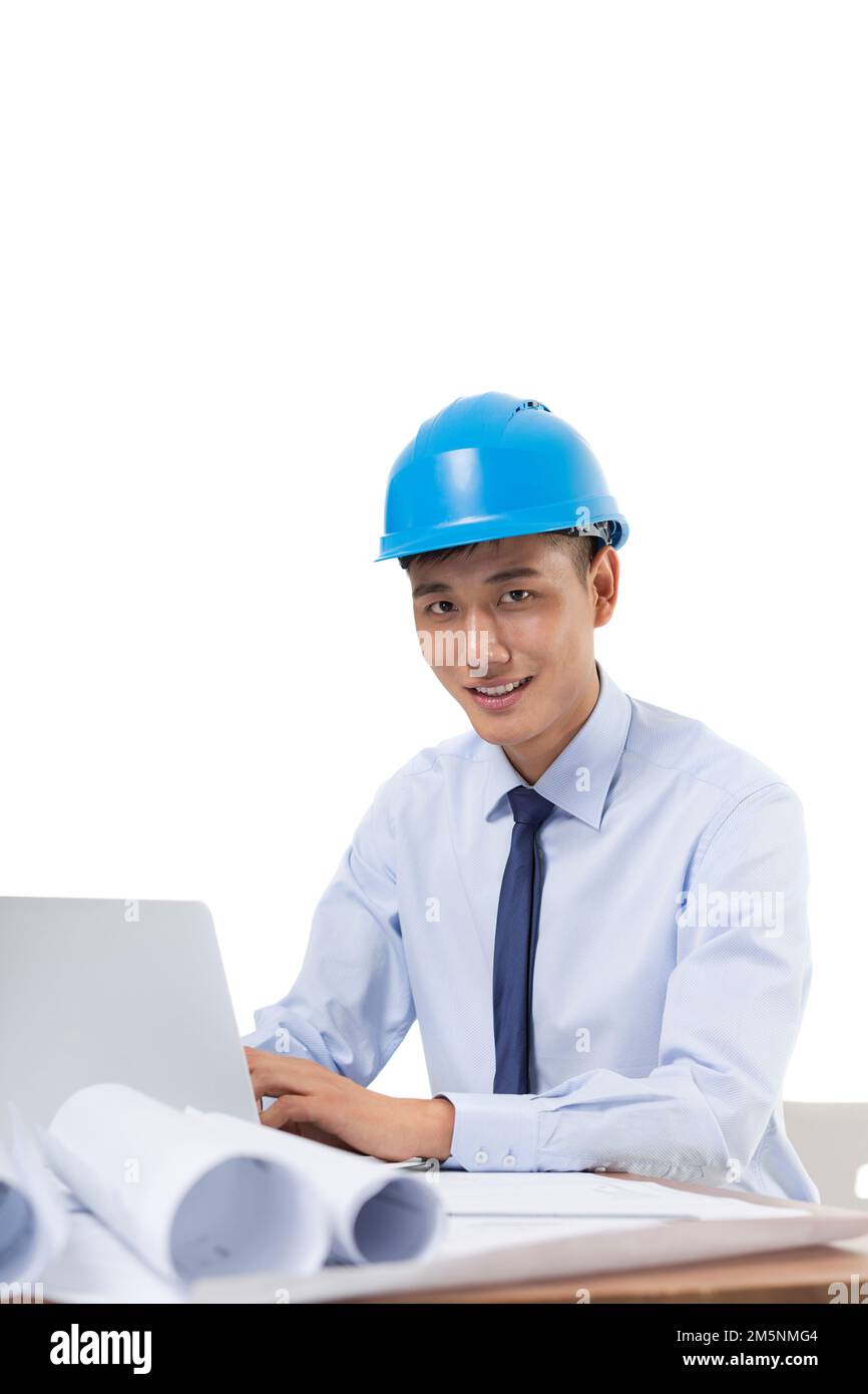 Smiling architects work drawings hi-res stock photography and images ...