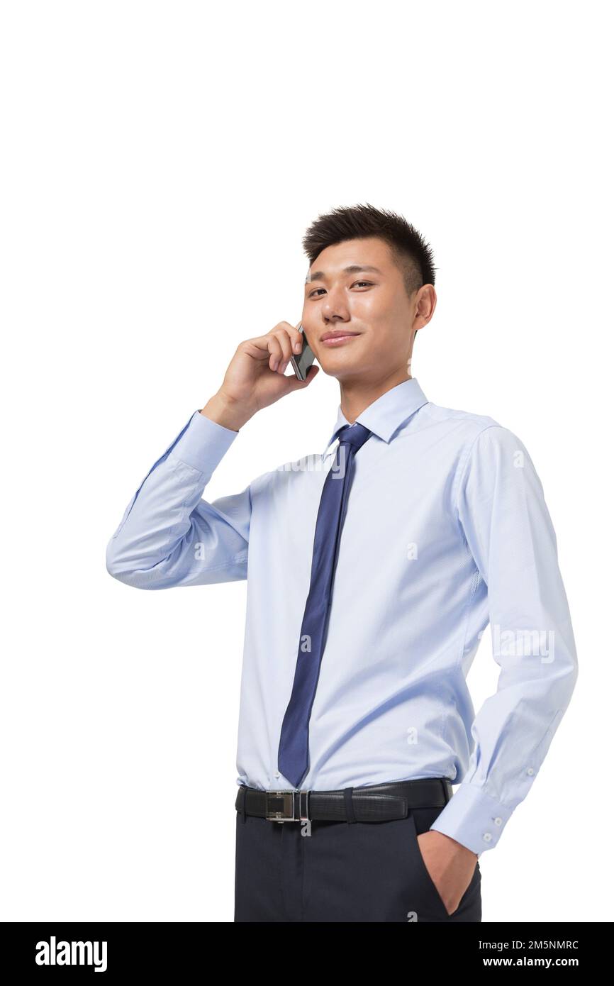 Young men make a phone call Stock Photo - Alamy