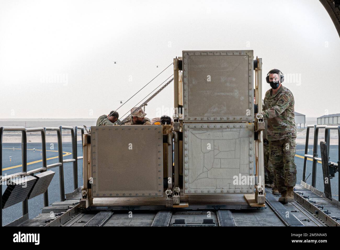 Members of the 386th Expeditionary Logistics Readiness Squadron and ...