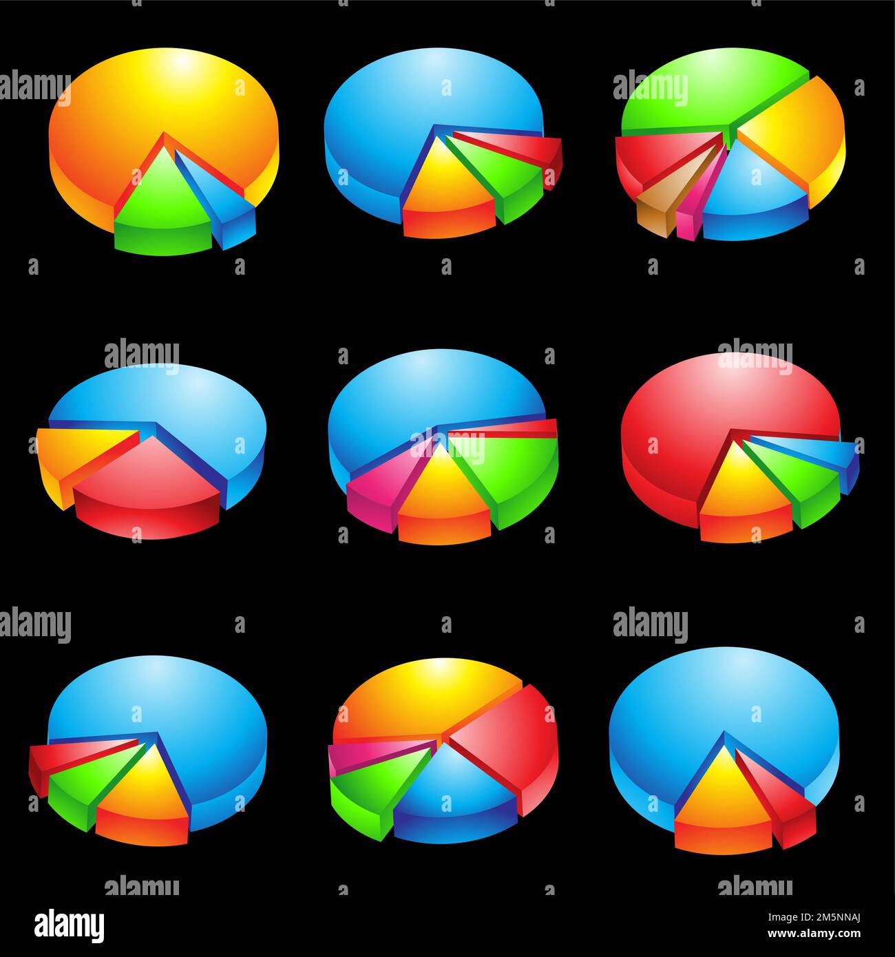 Glossy pie charts hi-res stock photography and images - Alamy