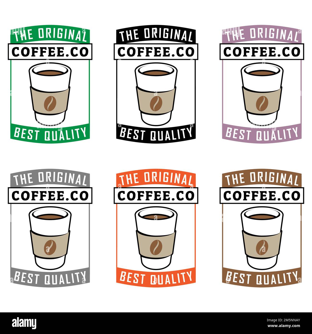 Paper Coffee or Tea Cup Icon with Text isolated on a White Background ...