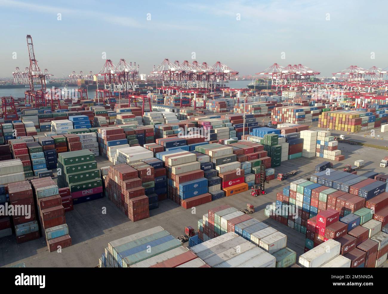 QINGDAO, CHINA - DECEMBER 30, 2022 - Aerial photo shows the site ...