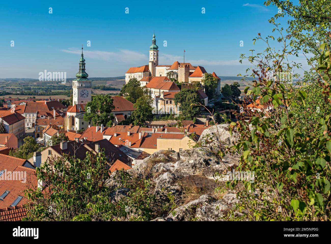 Old town centre and castle, Mikulov, Czech Republic Stock Photo - Alamy