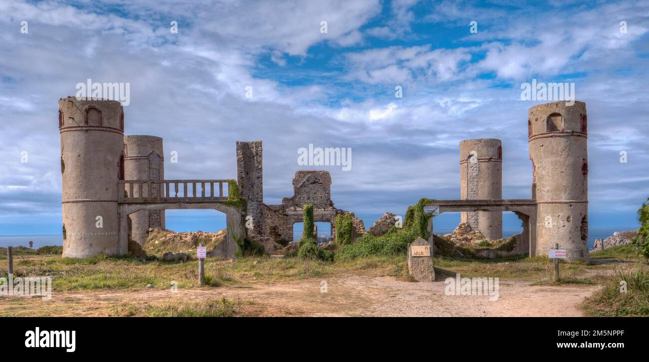Ruins of the country residence of the poet Saint-Pol-Roux right on the ...
