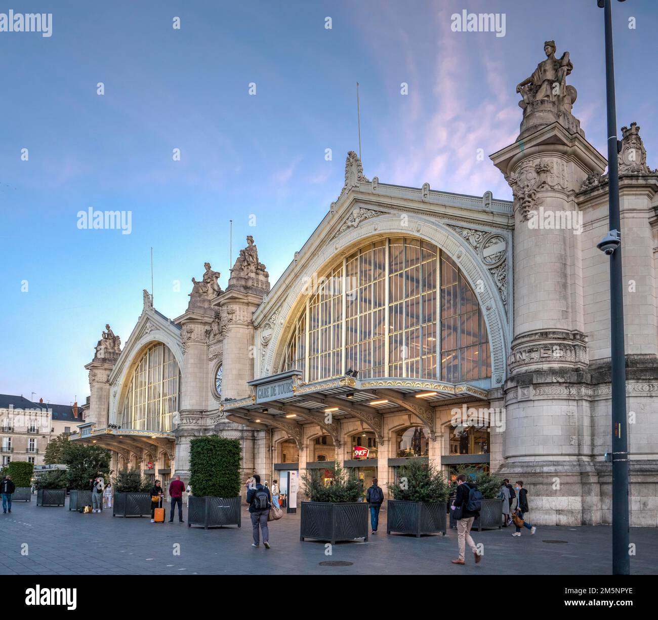 Facade and entrance to Gare de Tours station, Tours, Departement Inde ...