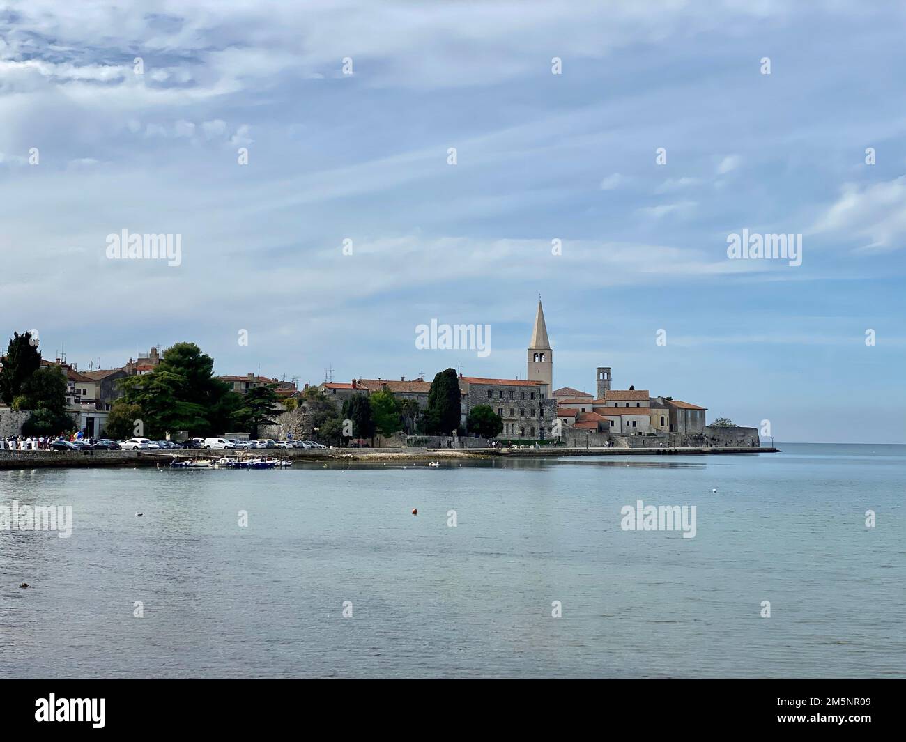 The old coastal town of Porec in Croatia with the famous Euphrasian ...