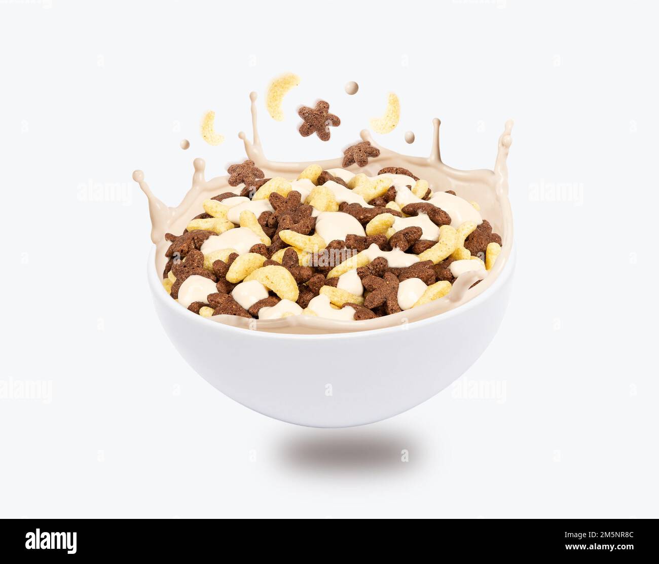 Cereal bowl milk splash Cut Out Stock Images & Pictures - Alamy