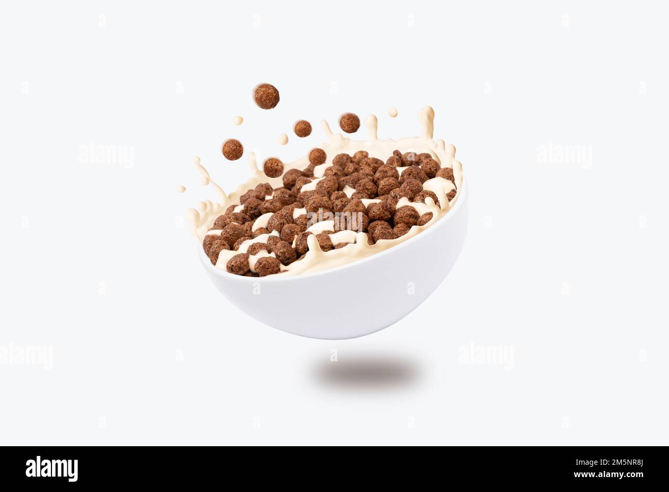 Cereal bowl milk splash Cut Out Stock Images & Pictures - Alamy