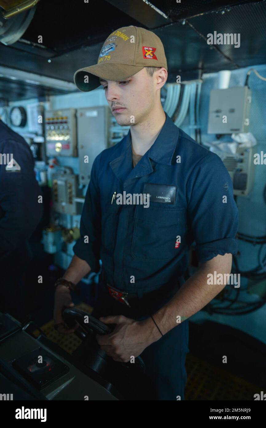 220226-N-GP384-1004 IONIAN SEA (Feb. 26, 2022) Seaman Isaac Lawrence ...
