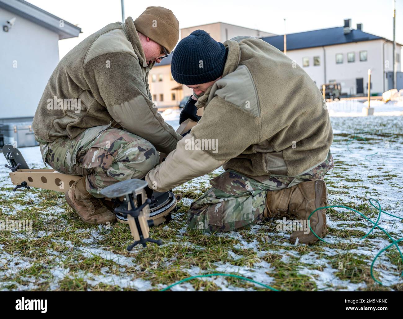 U.S. Air Force Senior Airman Nathanael Clark, left, 1st Combat ...