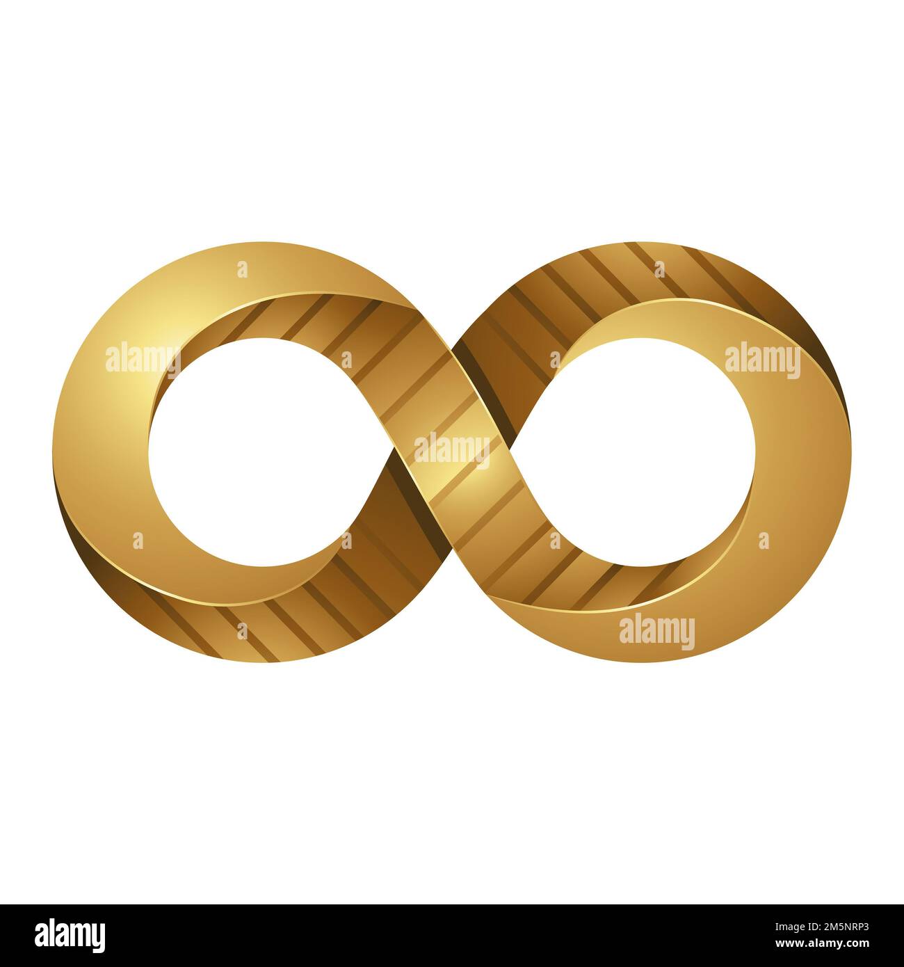 Golden 3d Embossed Infinity Symbol on a White Background Stock Photo ...