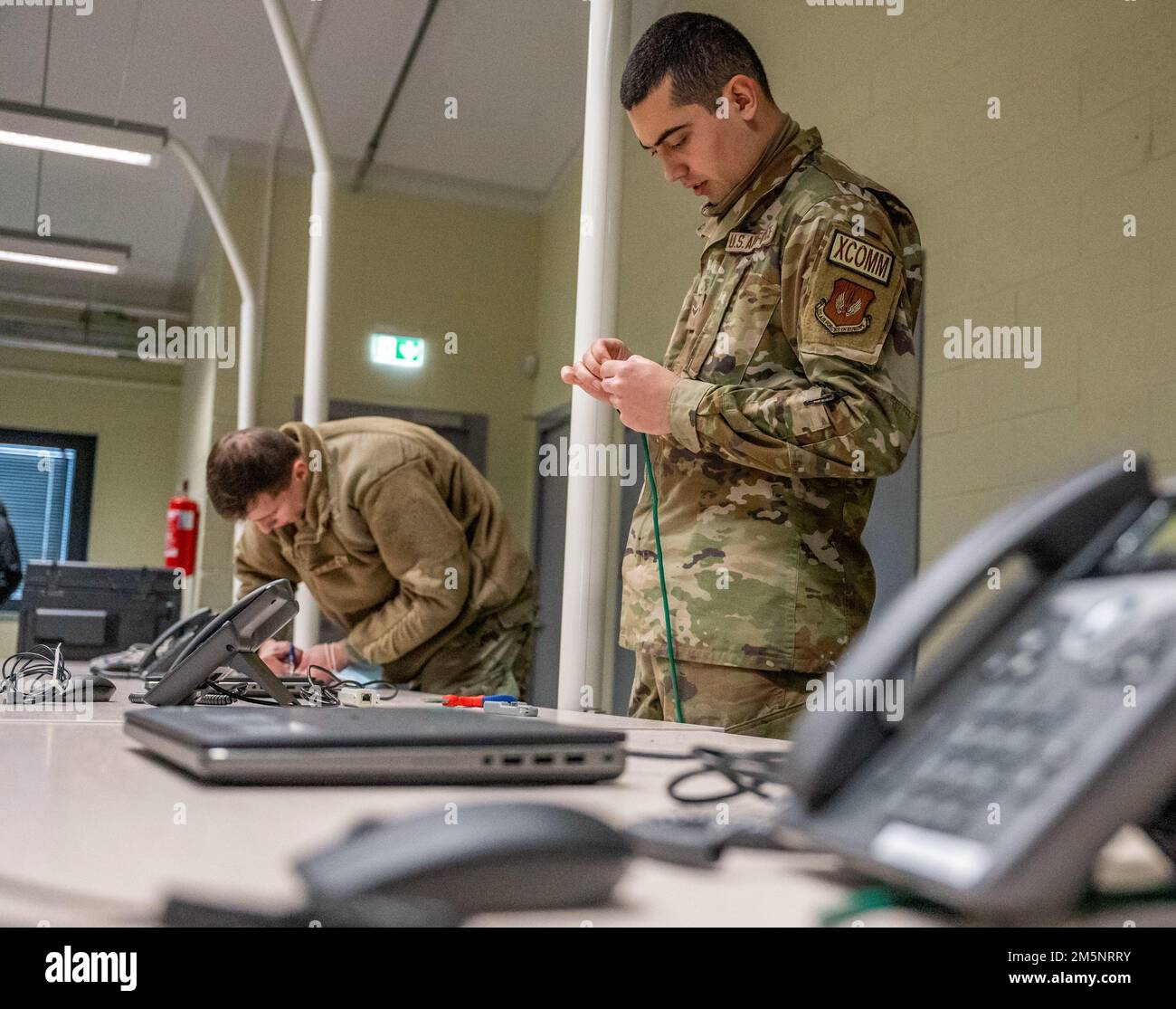 U.S. Air Force Staff Sgt. Jordon Rodriguez, left, 1st Combat ...