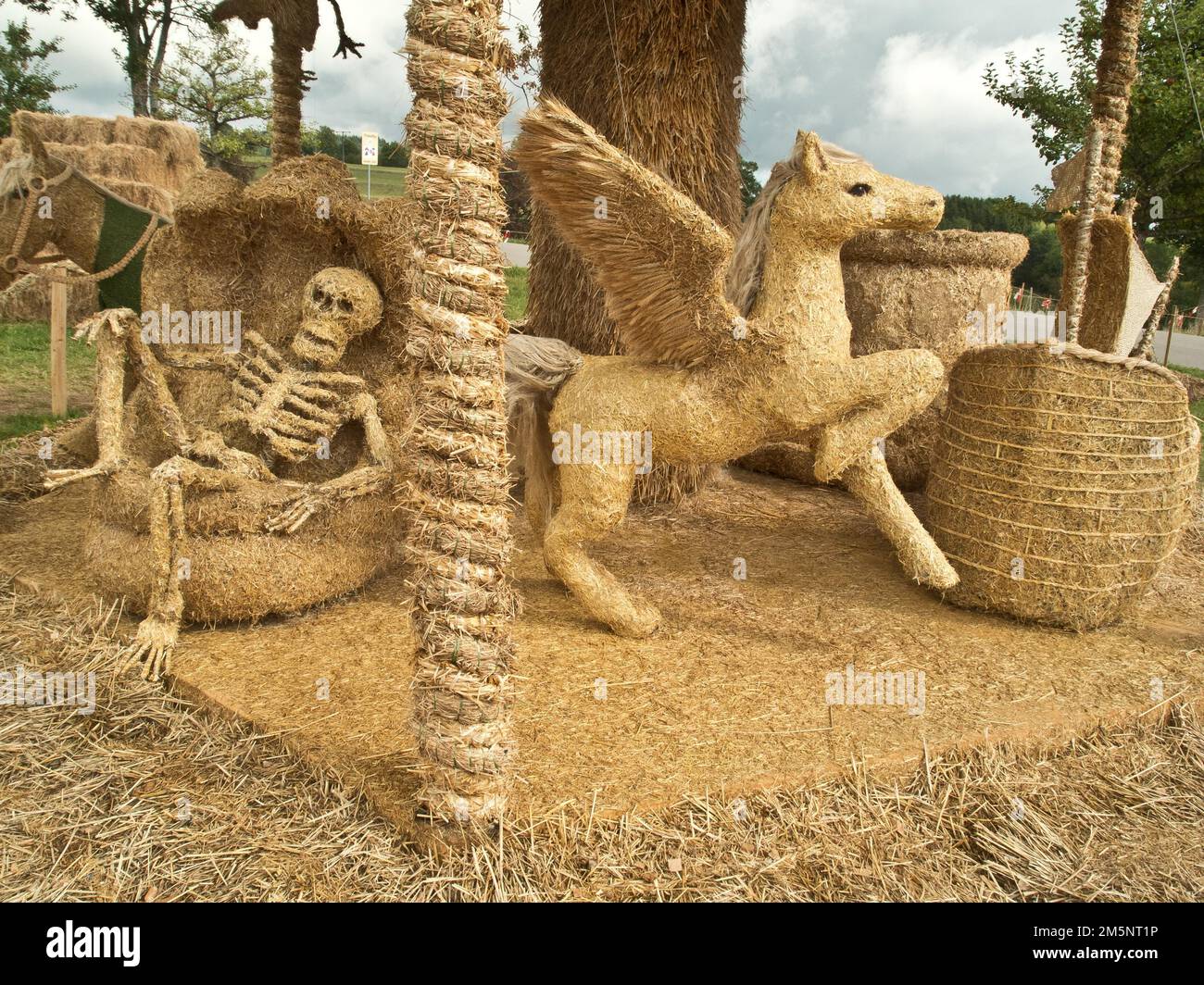 Carousel at the straw sculpture competition in Hoechenschwand, Black ...
