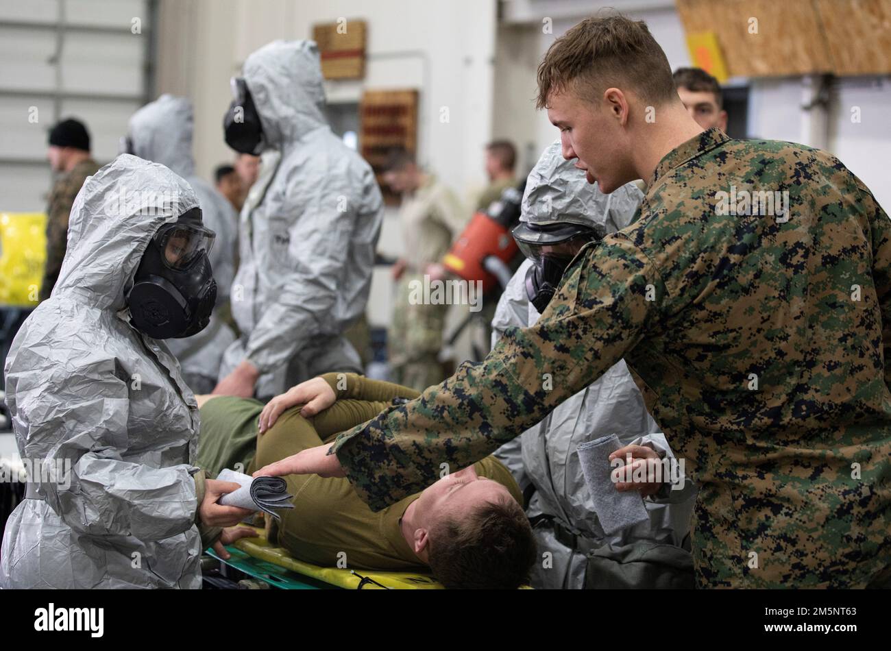 U.S. Marines with Bravo Company of the Chemical Biological Incident ...