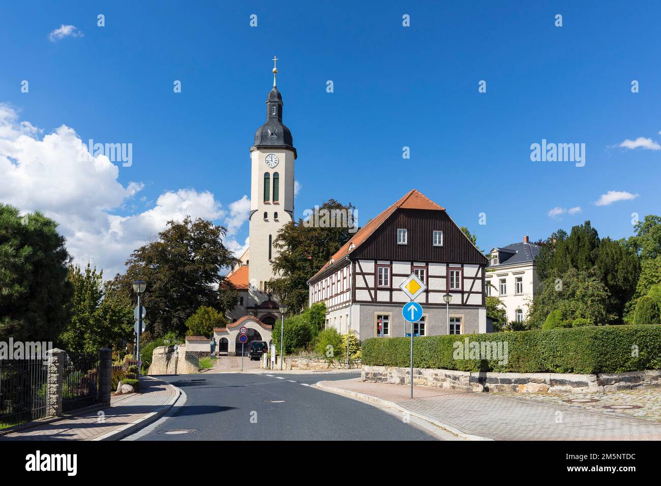 St. James Church with Rectory on the Village Square of Pesterwitz ...
