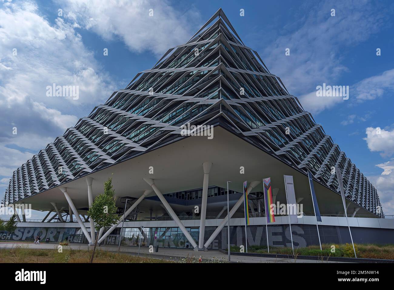 Modern Adidas administration building, Herzogenaurach, Middle Franconia ...