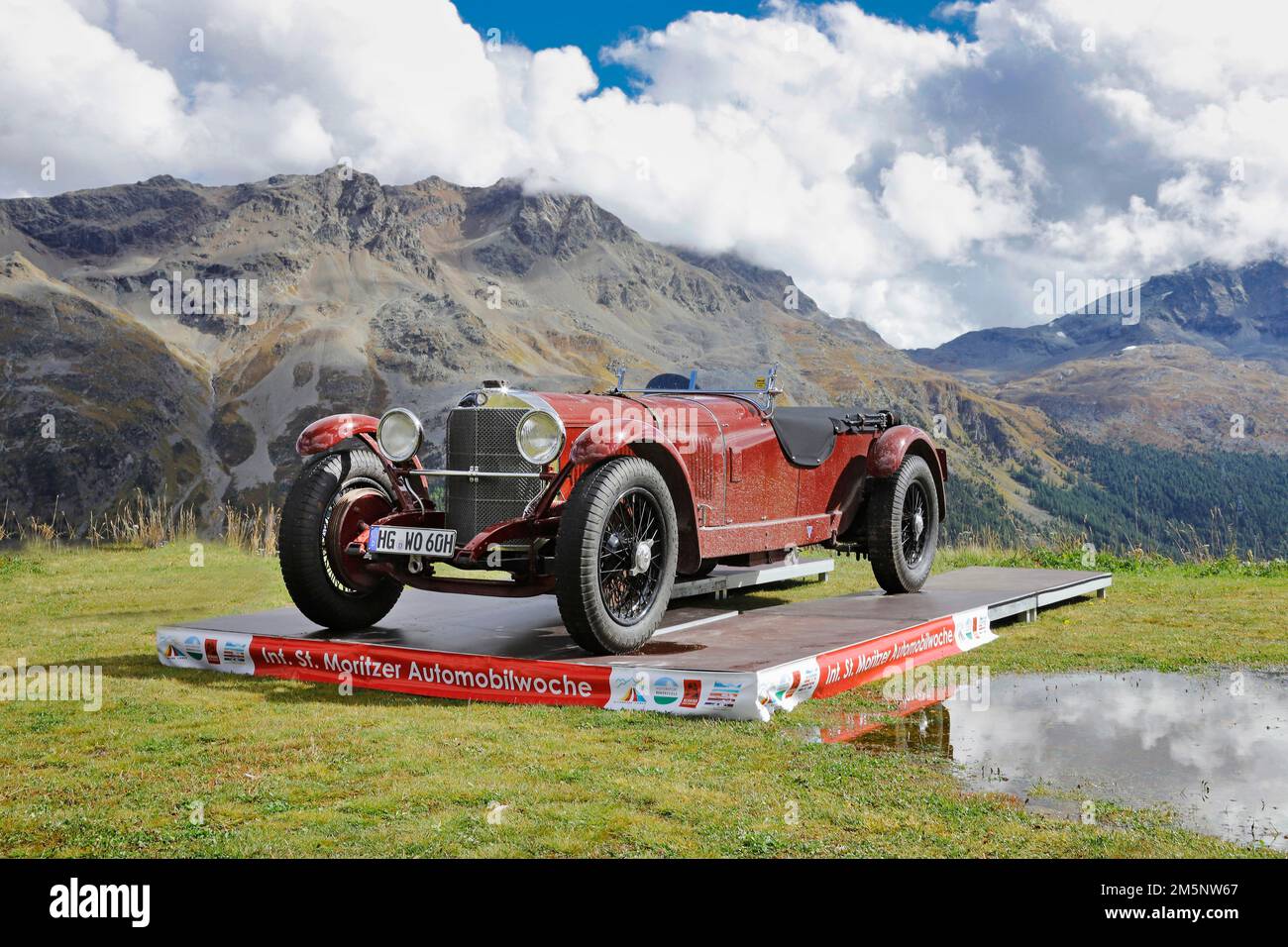 Mercedes-Benz SSK, year of manufacture 1929 exhibited at Bergrestaurant ...