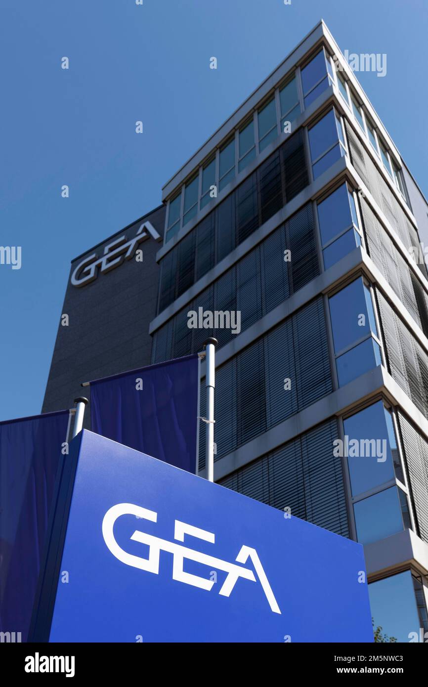GEA Group AG, logo at headquarters, industrial group, mechanical and ...