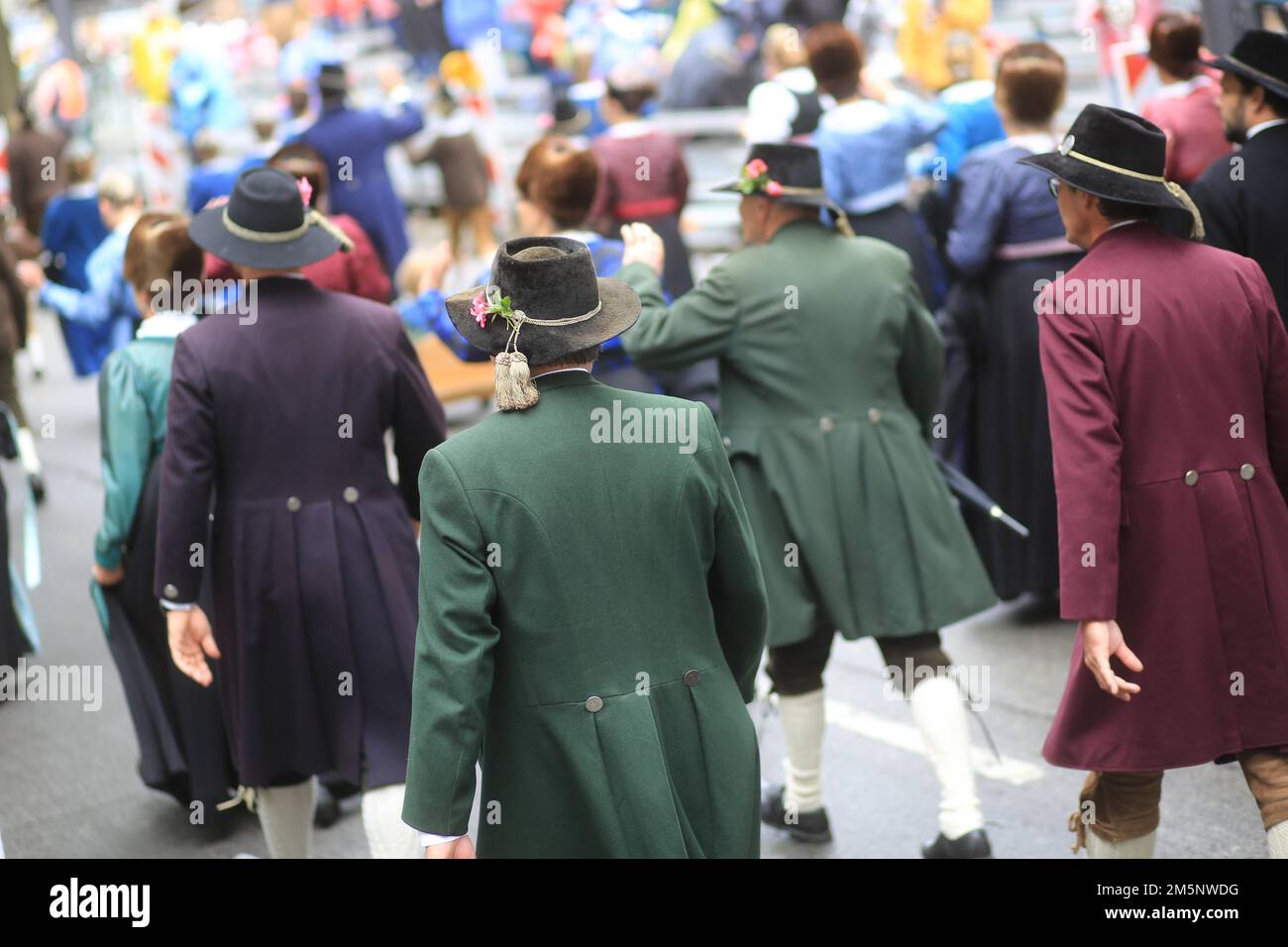 Participants in traditional hats and costumes at the Costume and ...