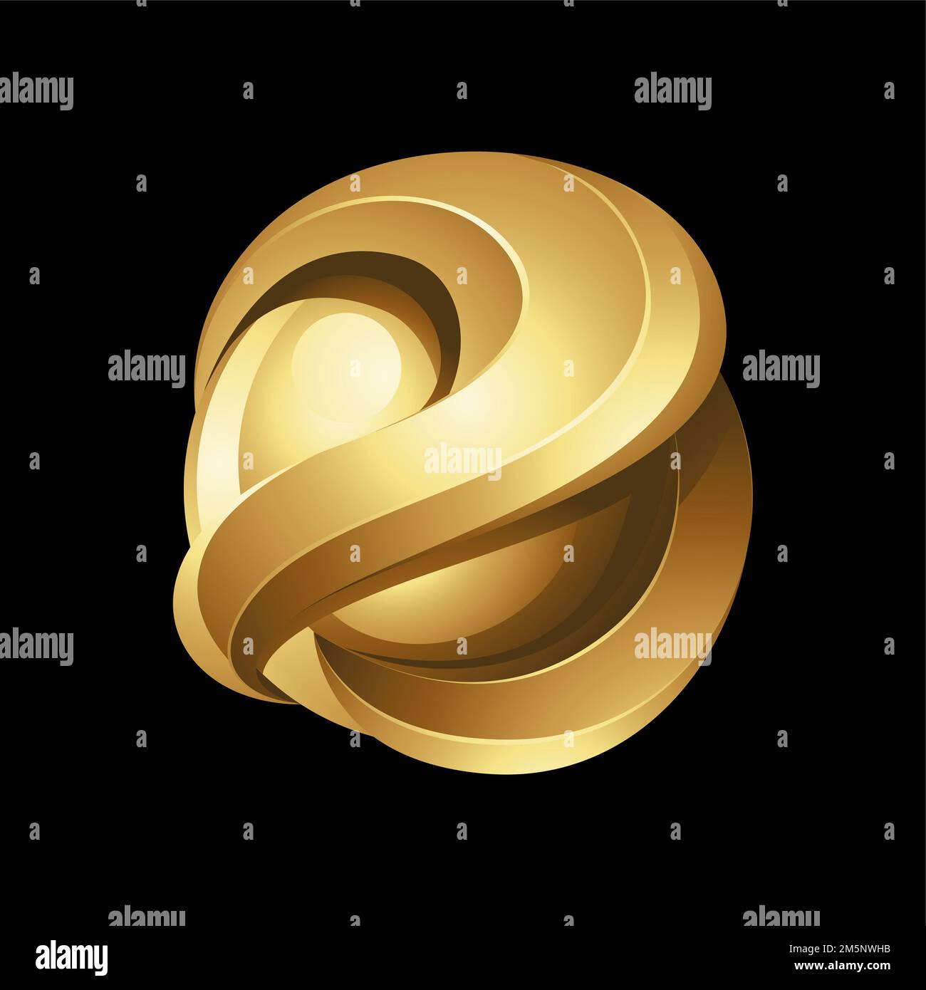 Golden Glossy 3d Sphere on a Black Background Stock Photo - Alamy