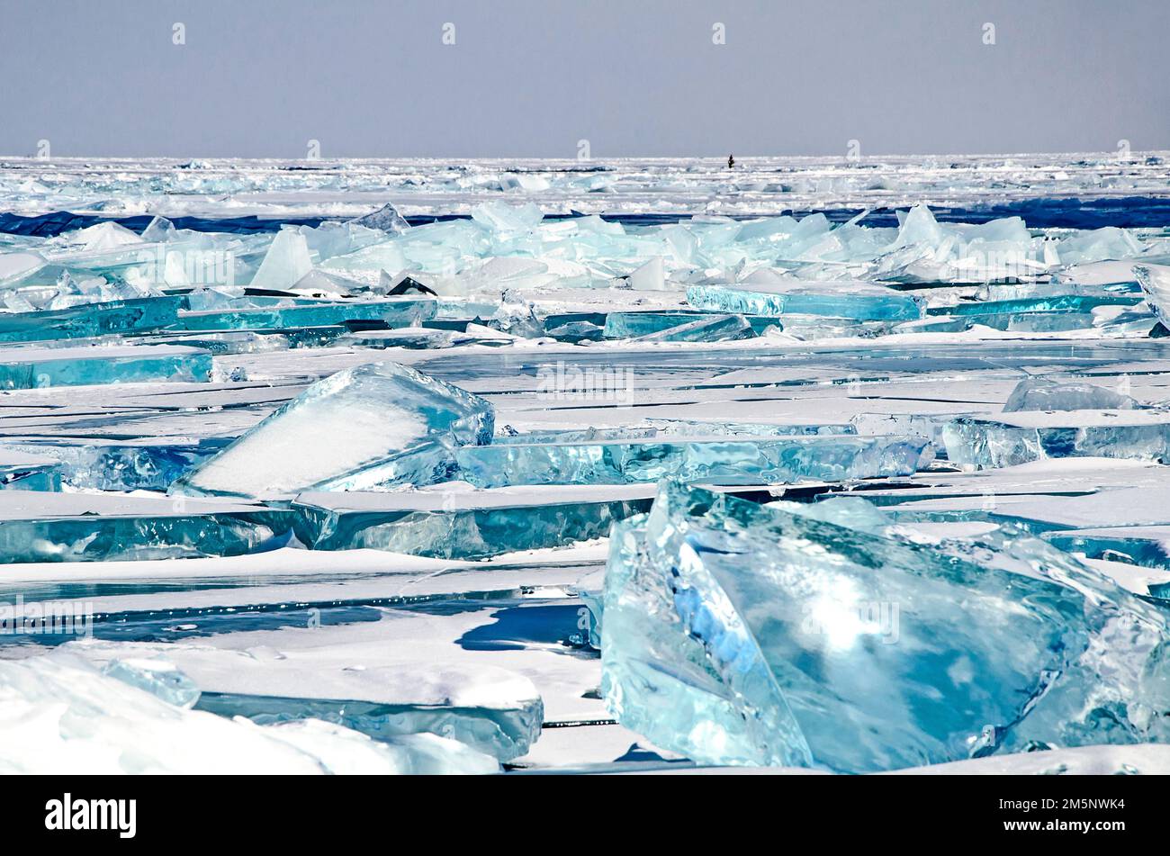 Ice chaos, Lake Baikal, Olkhon Island, Pribaikalsky National Park, Irkutsk Province, Siberia ...