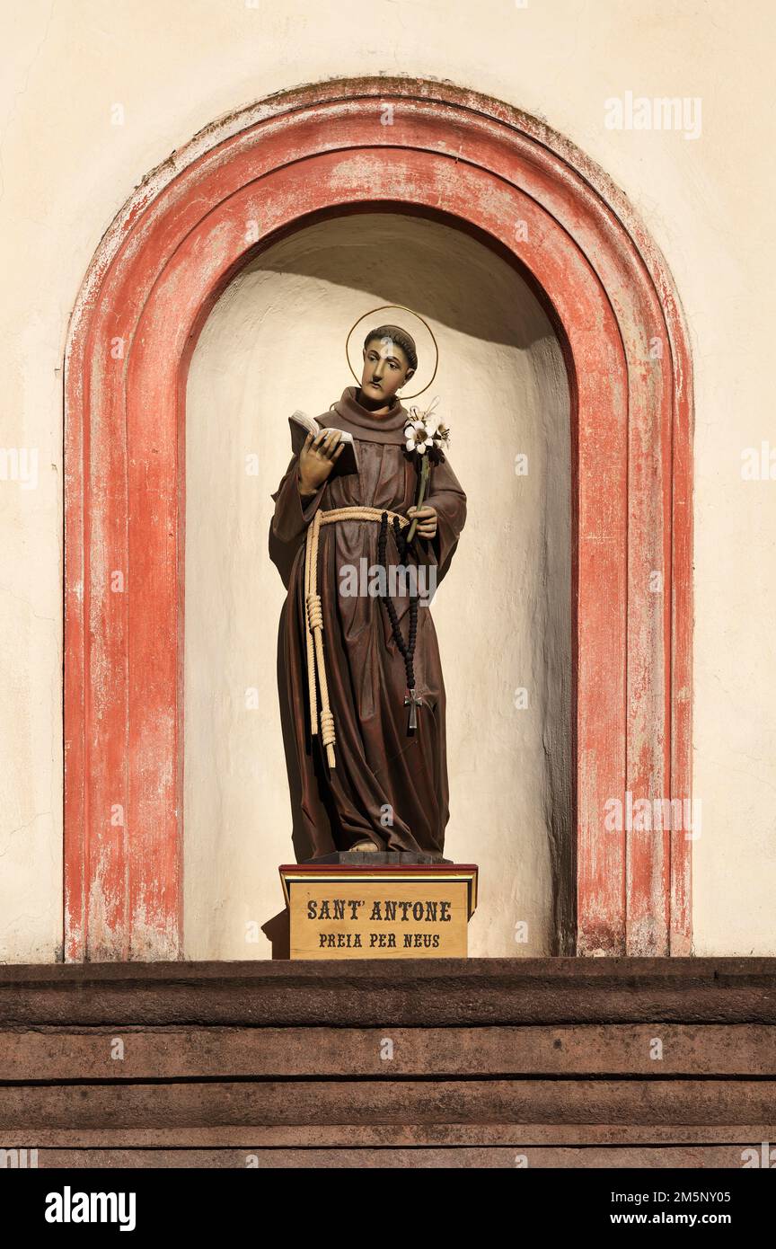 Interior view of the statue of Sant Antone, St. Anthony's Church ...
