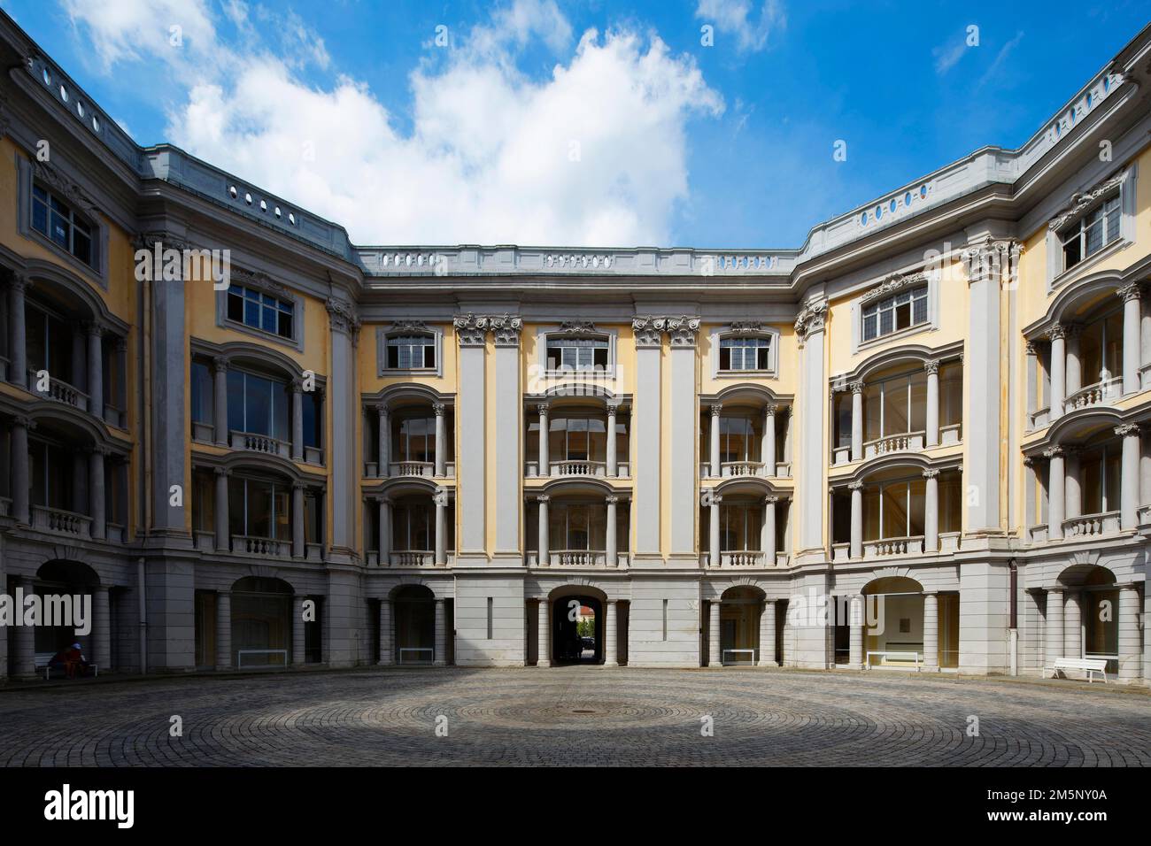 Inner courtyard, Ansbach Residence, Palace, once seat of government of ...