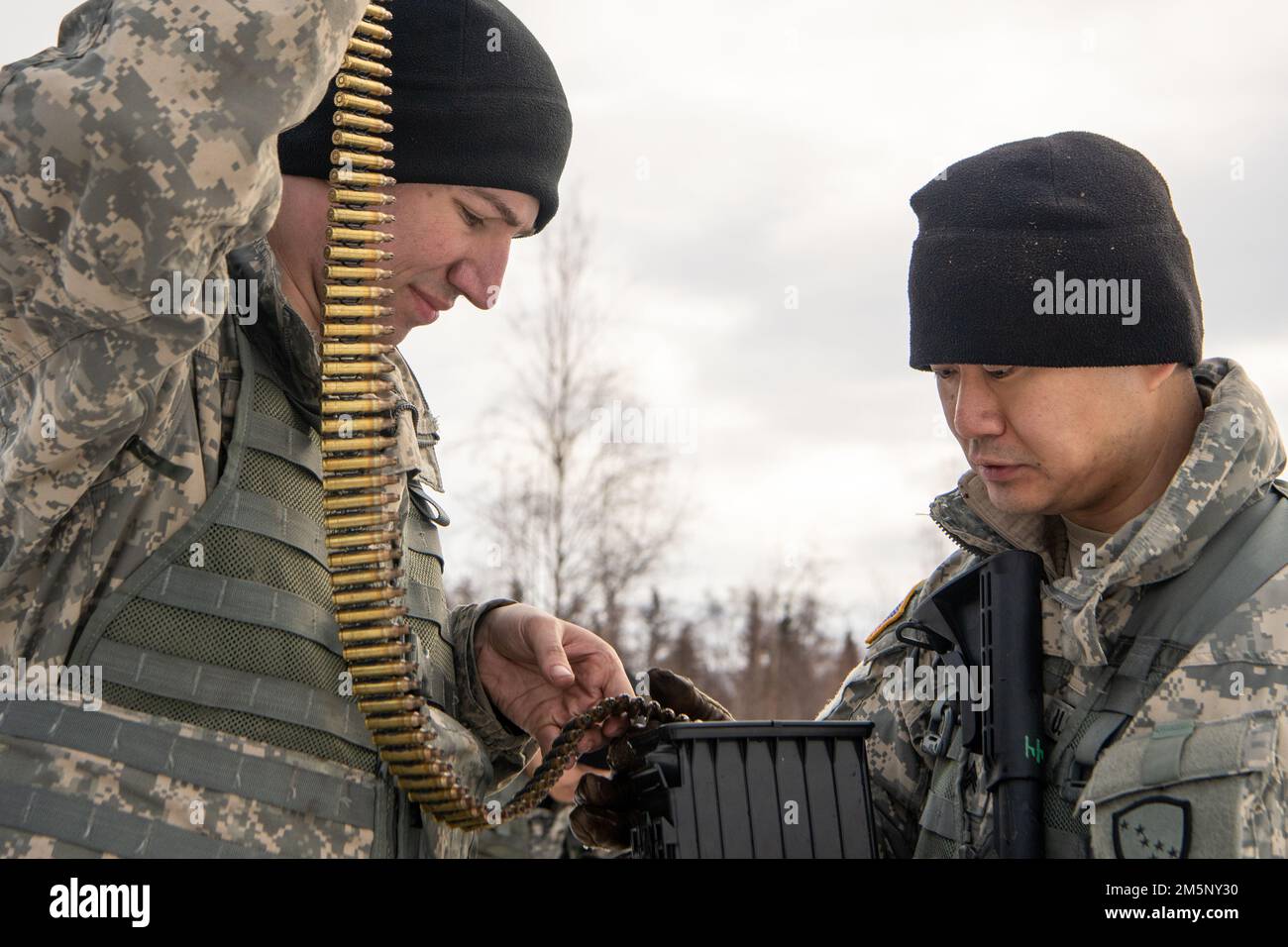 Alaska Army National Guardsmen assigned to the 207th Engineer Utility ...
