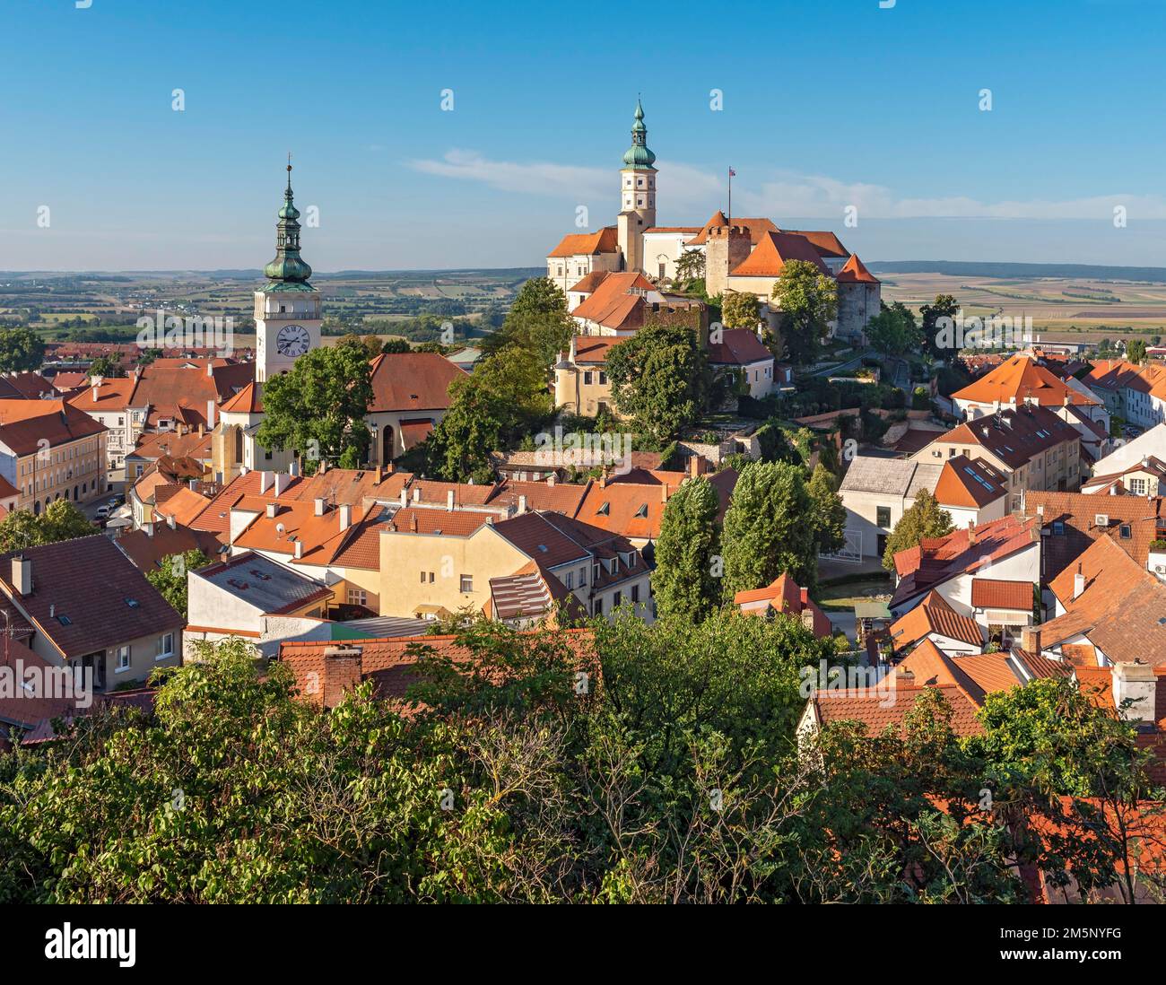 Old town centre and castle, Mikulov, Czech Republic Stock Photo - Alamy